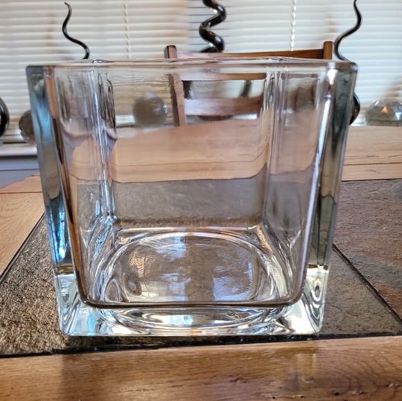 Accents | Heavyweight Clear Glass Vase Or Candle Holder | Poshmark